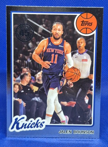 2025-26 Topps Flagship Basketball 45th Anniversary Jalen Brunson #80BK ...