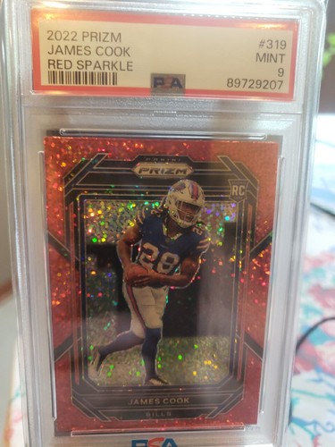 2022 Panini Prizm - Rookies Red Sparkle Prizm #319 James Cook (RC) for ...
