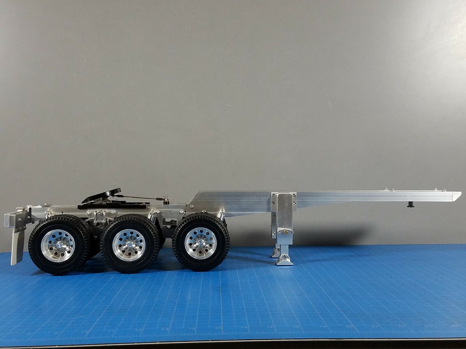 Aluminum Tamiya 1/14 RC Semi Truck 3 Axles Dolly Trailer 5th Fifth ...