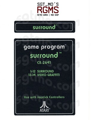 Atari 2600 Replacement Text Style Label - Surround | eBay