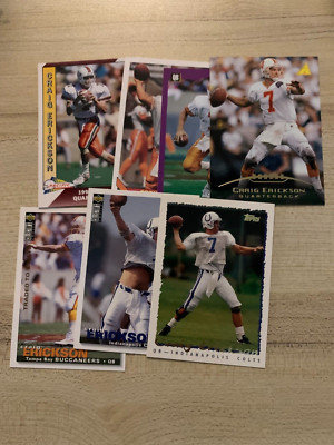12 Craig Erickson Cards Must Have Lot -Buccaneers -Colts | eBay