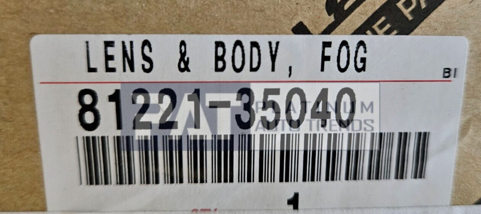 GENUINE TOYOTA 4RUNNER 2003-2005 FRONT FOG LAMP LH=DRIVER SIDE, 81221 ...