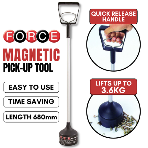 Force Magnetic Pickup Tool Metal Picker Quick-Release Handle Strong ...