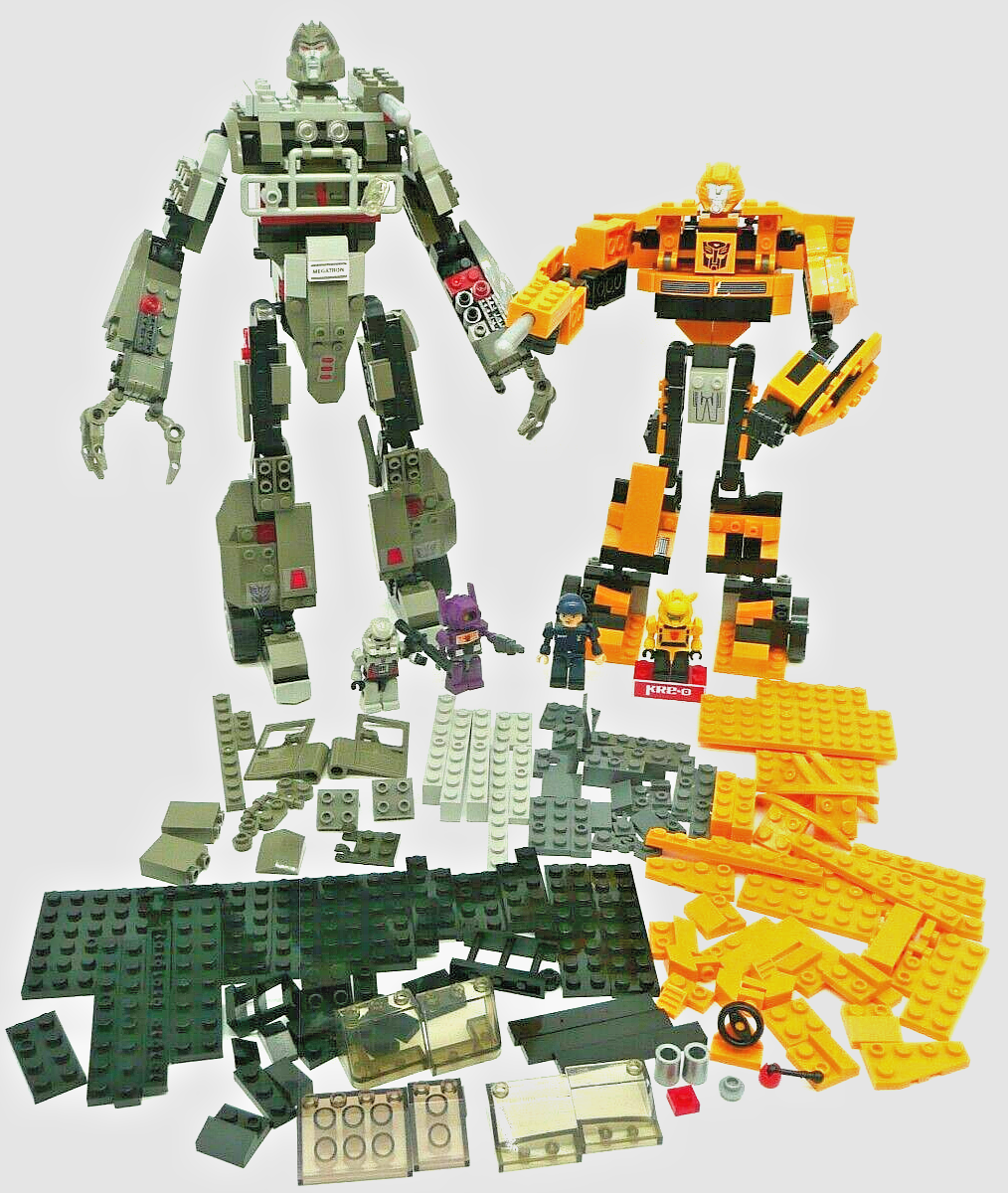 Transformers Kre-o Parts + Pieces Lot Bumblebee Megatron Autobots ...