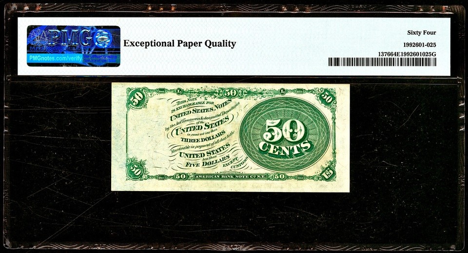 Fractional Currency Fr. 1376 Fourth Issue Stanton 50¢ Note PMG Choice ...
