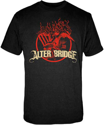 Official Alter Bridge Flames Adult T-Shirt - American Rock Band Tee | eBay