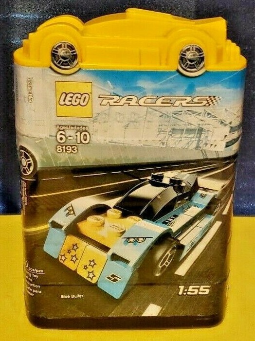 RARE LABEL Factory Sealed LEGO Racers Tiny Turbos Blue Bullet Race Car ...
