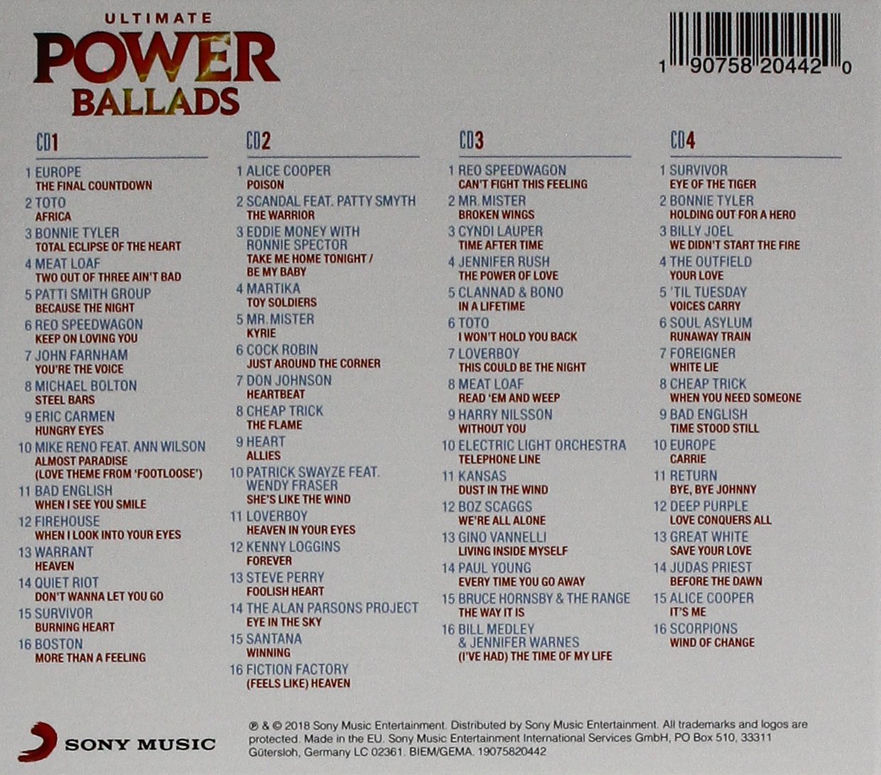 Ultimate... Power Ballads by Various Artists (CD, 2018) for sale online ...