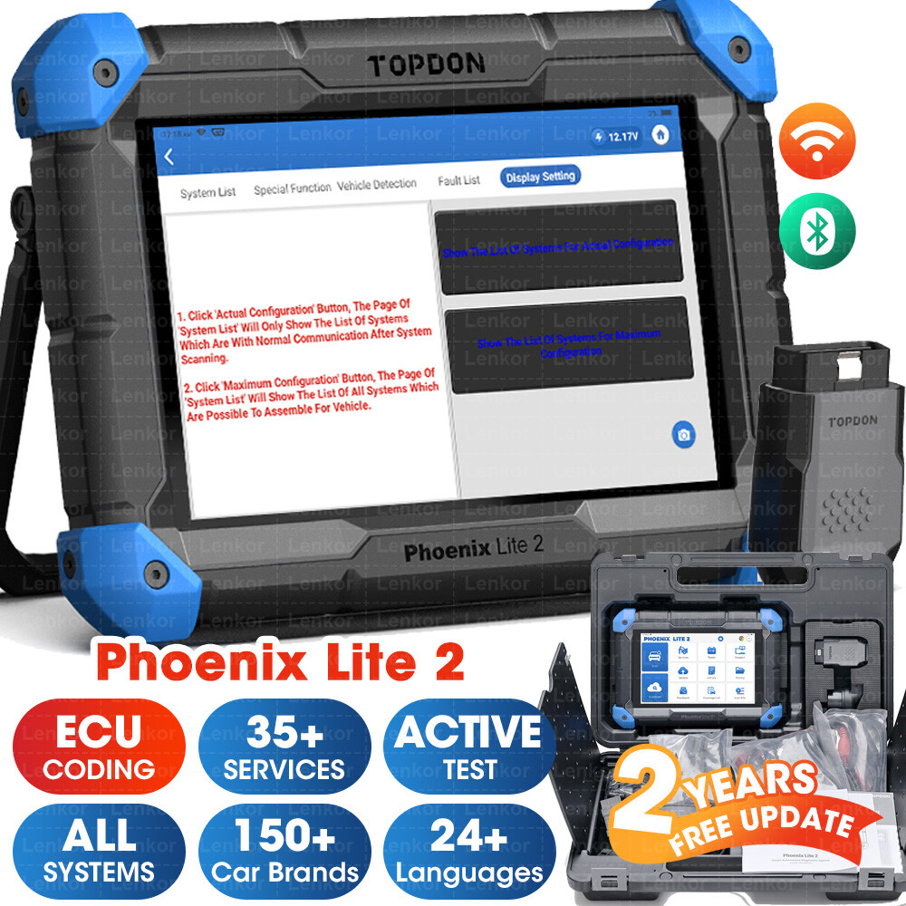 TOPDON Phoenix Lite 2 PROS Elite Bidirectional Car Diagnostic Scanner Key Coding 850028162767 | eBay