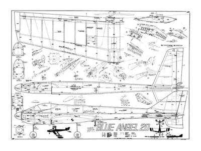 Blue Angel 20 Pattern Plane 48" Wingspan RC Model Airplane Printed ...