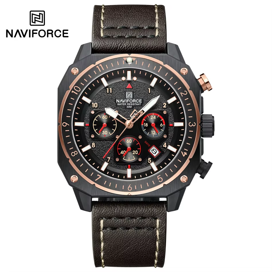 Sports Multifunction Waterproof Watches for Men Fashion Leather Luxury ...