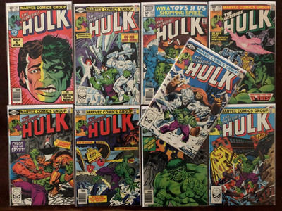 9x VINTAGE 1979-1982 THE INCREDIBLE HULK Vol 1! 1st U-FOES! 3rd ROCKET ...