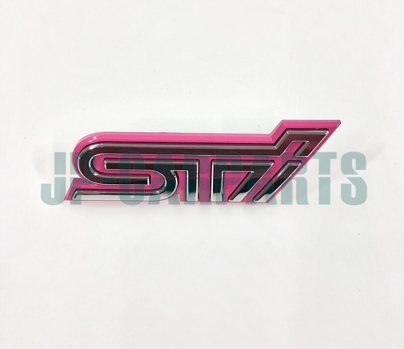 SUBARU GENUINE STI PINK FRONT GRILLE EMBLEM 93013FE070 STI IMPREZA G11 ...