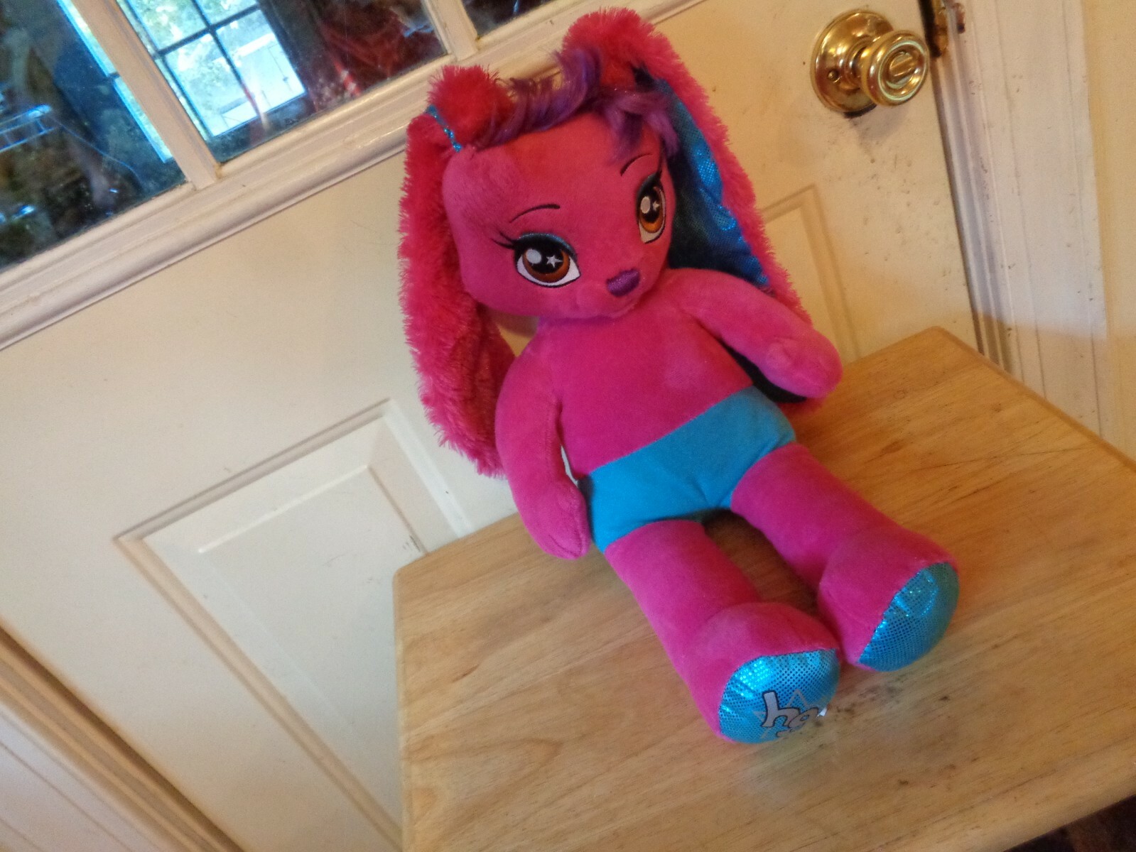 SINGING BUILD A BEAR HONEY GIRL GIRLS ROCK STAR RISA HOT PINK BUNNY ...