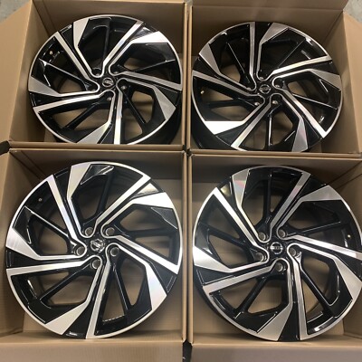 Genuine Set Nissan Qashqai 20" Alloy Wheels Diamond Cut and Gloss Black ...