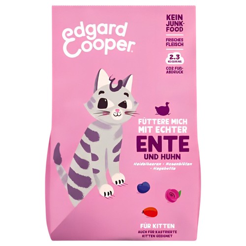 Edgard Cooper Chaton Avec Canard Et Poulet 325 G, Nourriture pour Chat ...