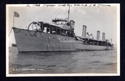 USS Chauncey Battleship RPPC Real Photo Vintage Postcard Unused | eBay
