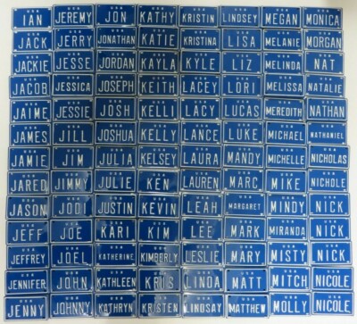 Vintage 70's USA Personalized YOUR NAME Bicycle Bike License Plates Tag ...