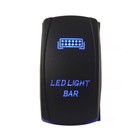 12V 20A Laser Push Button Rocker Toggle Switch Blue LED Bar Light Car ...