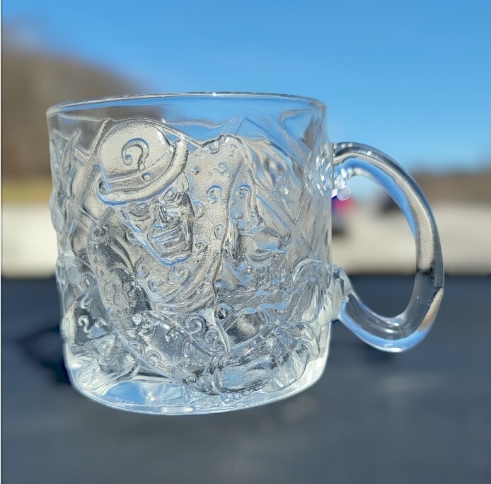 1995 Batman Forever McDonald's The Riddler Glass Cup Mug Embossed DC ...