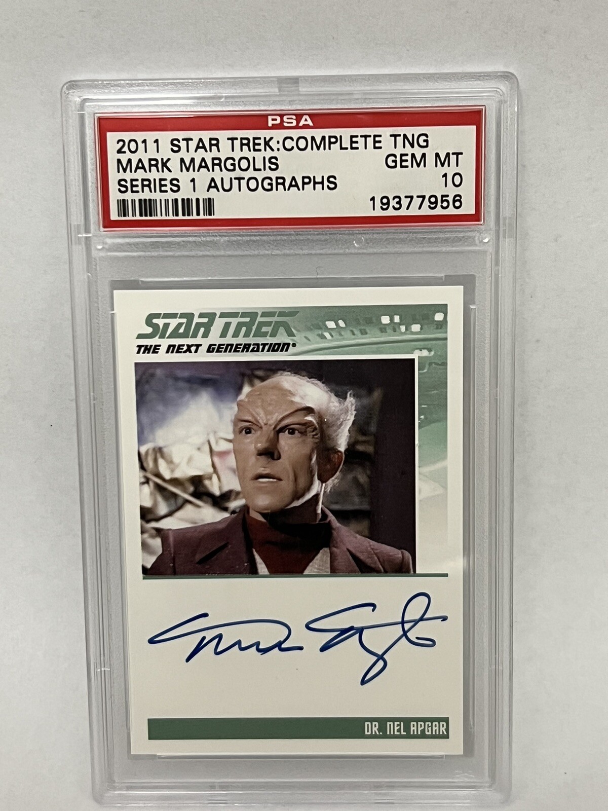 RARE PSA 10 Mark Margolis Autograph 2011 STAR TREK SERIES 1 CARD AUTO ...
