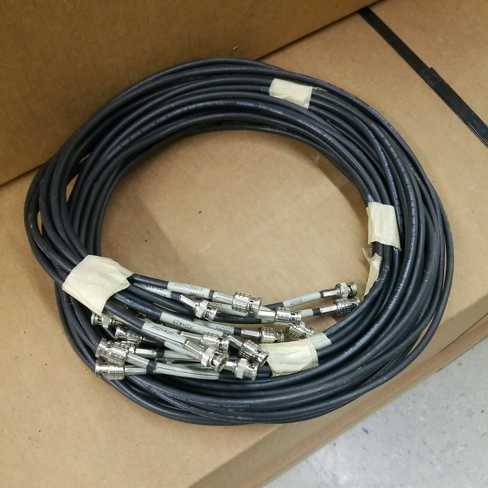Commscope 5565 E113333 Serial Digital Video Cables 9ft, with M BNC (Lot ...