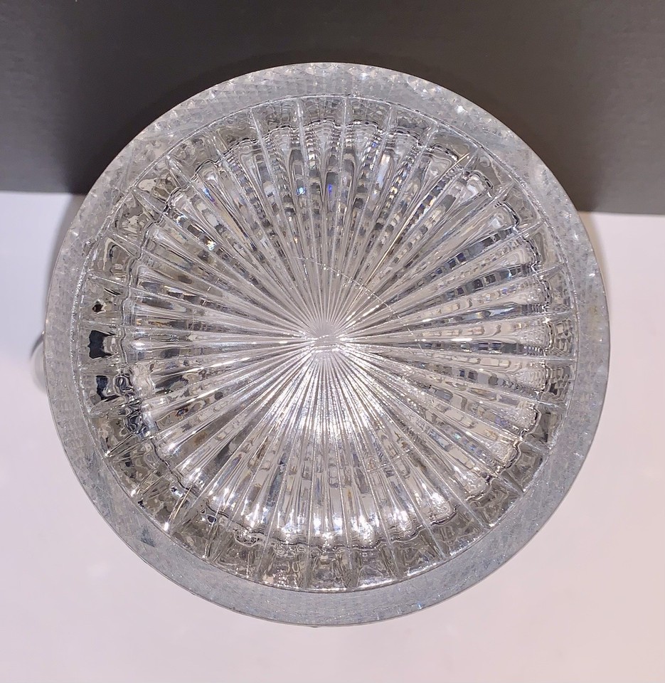 GLASS PITCHER Jug Diamond Fan Elegant Heavy Vintage | eBay