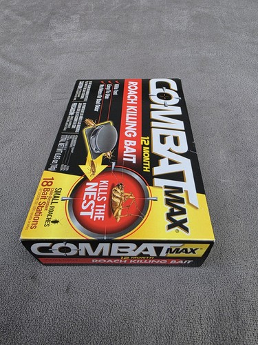 Combat Max 12 Month Roach Killing Bait, Small Roach Bait Station, (18 ...