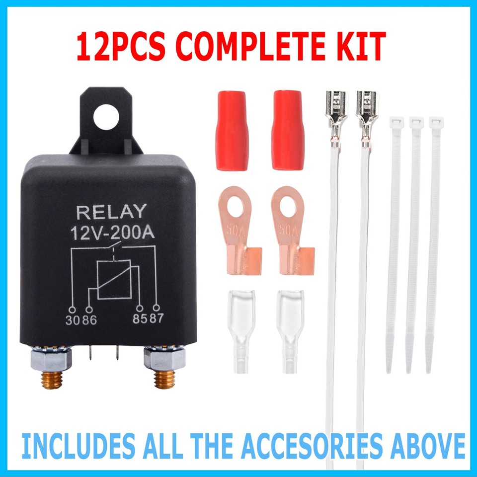 12/24V 100/200A 4Pin Automotive Relay Normally Open Switch Relay For ...