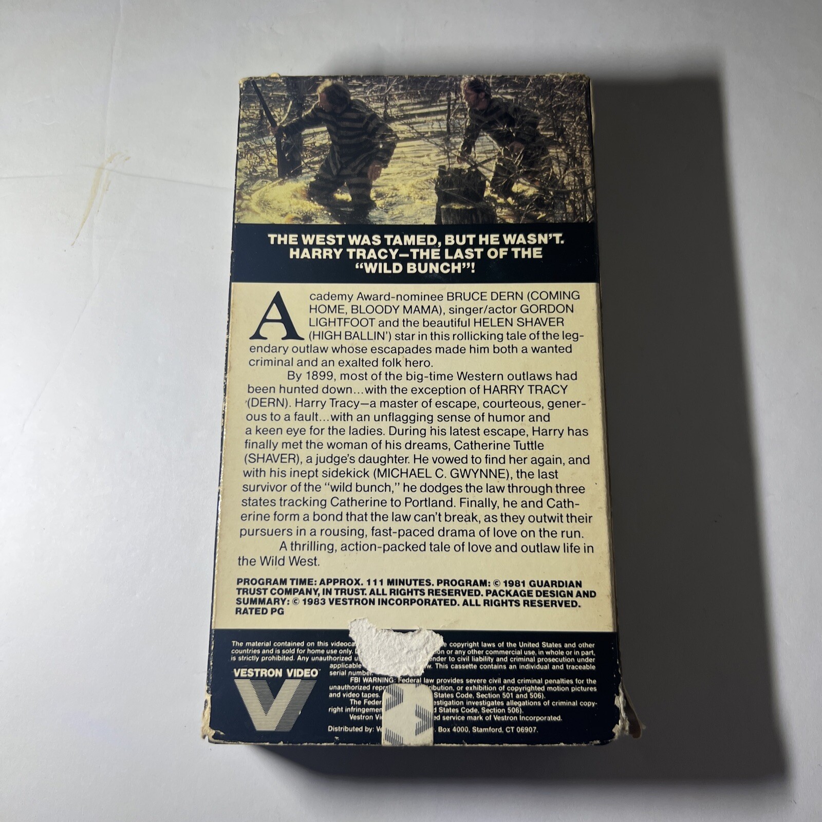 VHS: Harry Tracy (1982): Vestron Video: Bruce Dern, Helen Shaver | eBay