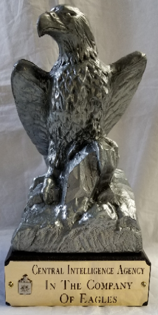 CIA Eagle Statue IN THE COMPANY OF EAGLES Pewter on Black Base w Agency ...