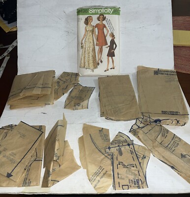 1960s Pattern EVENING DRESS MAXI MINI Bust 36 Simplicity 8498 Sz 14 | eBay