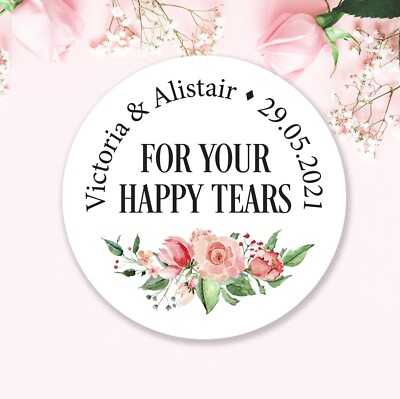 For your happy tears, wedding stickers, labels tissues, favours ...