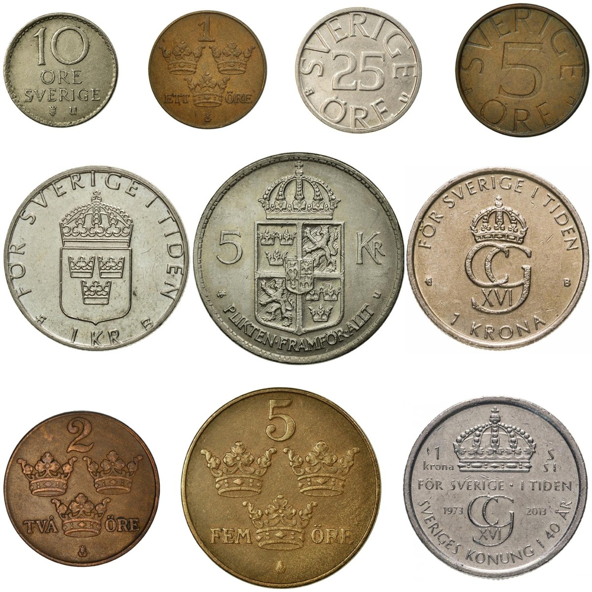 Current Swedish Coins New: Swedish ⅙ Öre Silvermynt Coins Struck