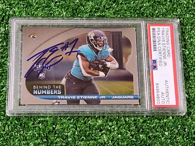 Autographed 2021 Playoff Behind the Numbers Travis Etienne Jr Jaguars ...