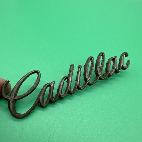 1974 1976 CADILLAC Chrome Header Script Emblem W Pins 9834648 | eBay