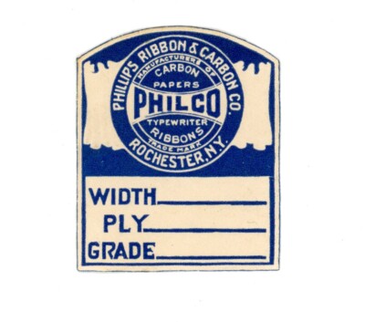 1930's Phillips Ribbon & Carbon Co Phillo Label Poster Stamp P224E | eBay
