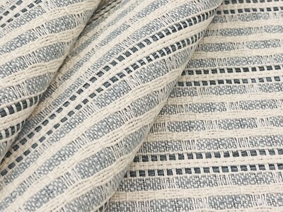 Carleton V Textured Woven Stripe Upholstery Fabric- Ladder / Sky 6.25 ...