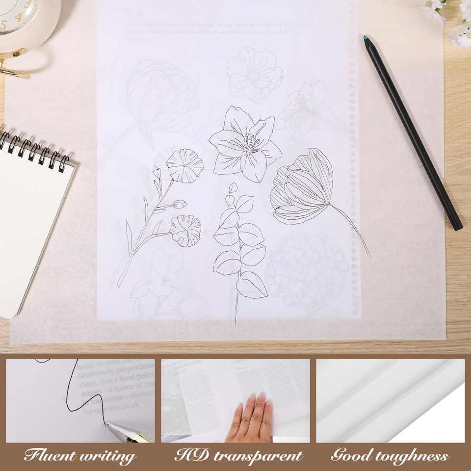 Tracing Paper Roll 12in x 50yd White Trace Paper Pattern Paper ...