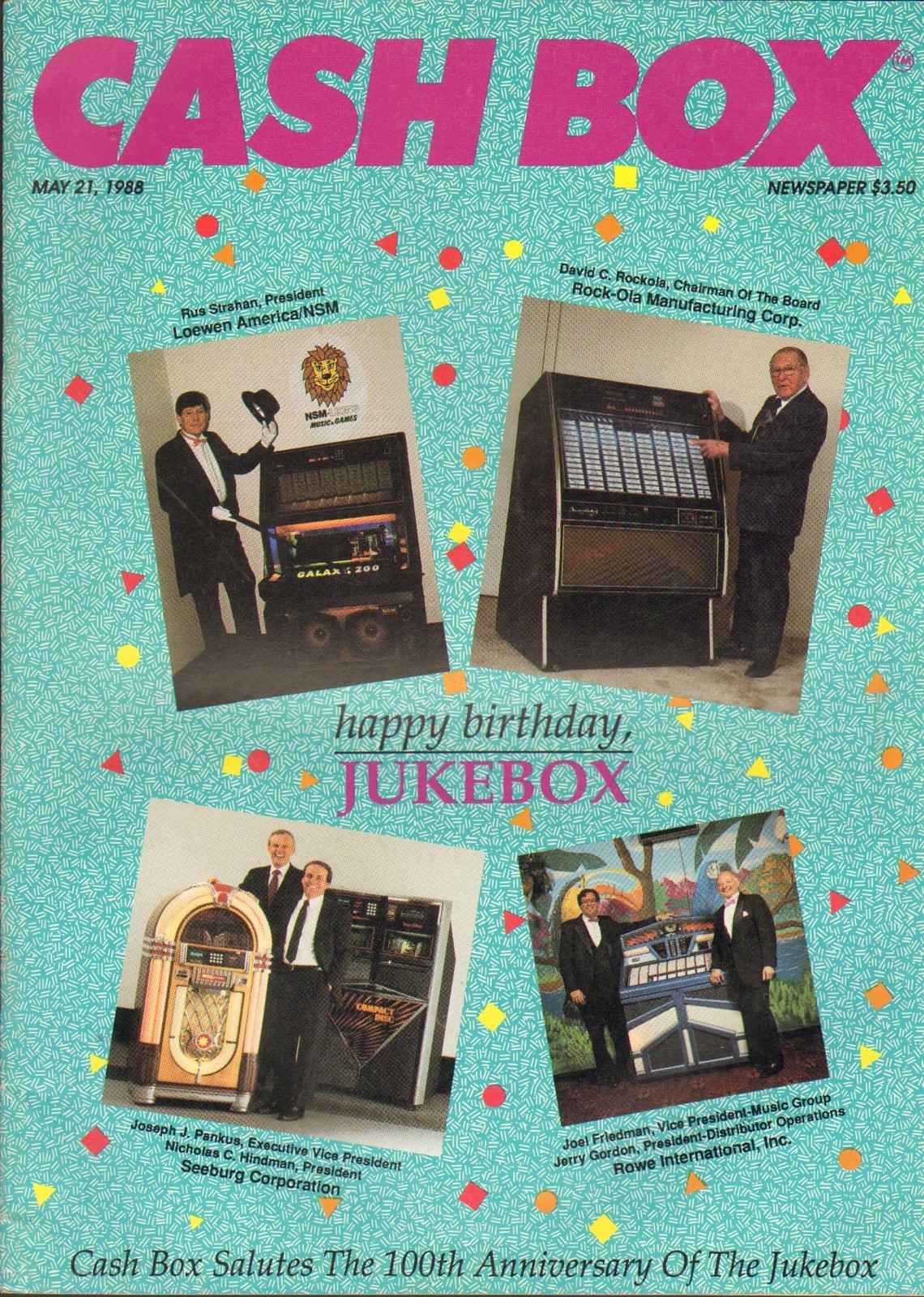 MAY 21 1988 CASH BOX music and jukebox magazine 100th BIRTHDAY | eBay