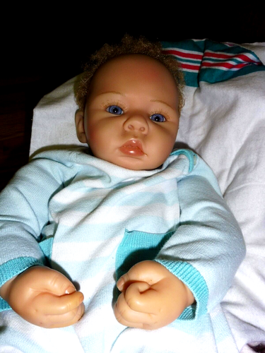 ASHTON DRAKE/SANDY FABER 18 IN. CLOTH & VINYL BABY BOY (LUCA??) | eBay