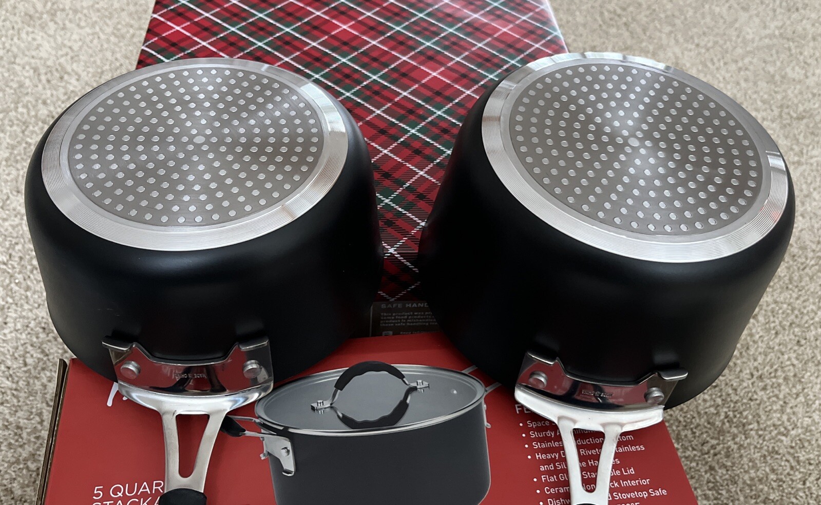 6 piece- Parini Cookware Set with 5 Qt. Stackable Stock Pot all have ...