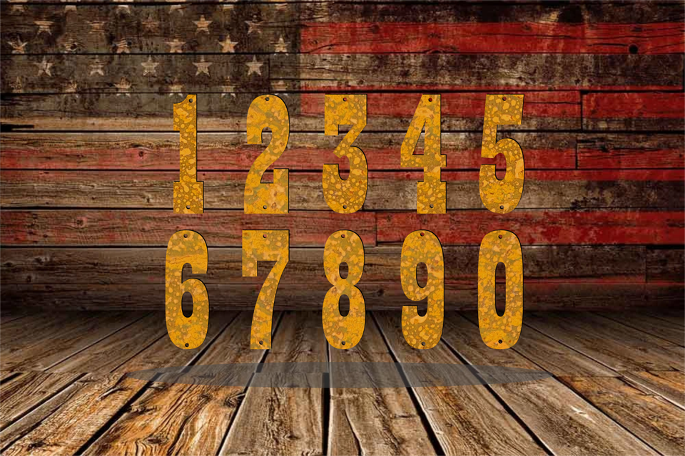 Western Barn Steel Metal Letters & Numbers - 6inch Modern Antique ...