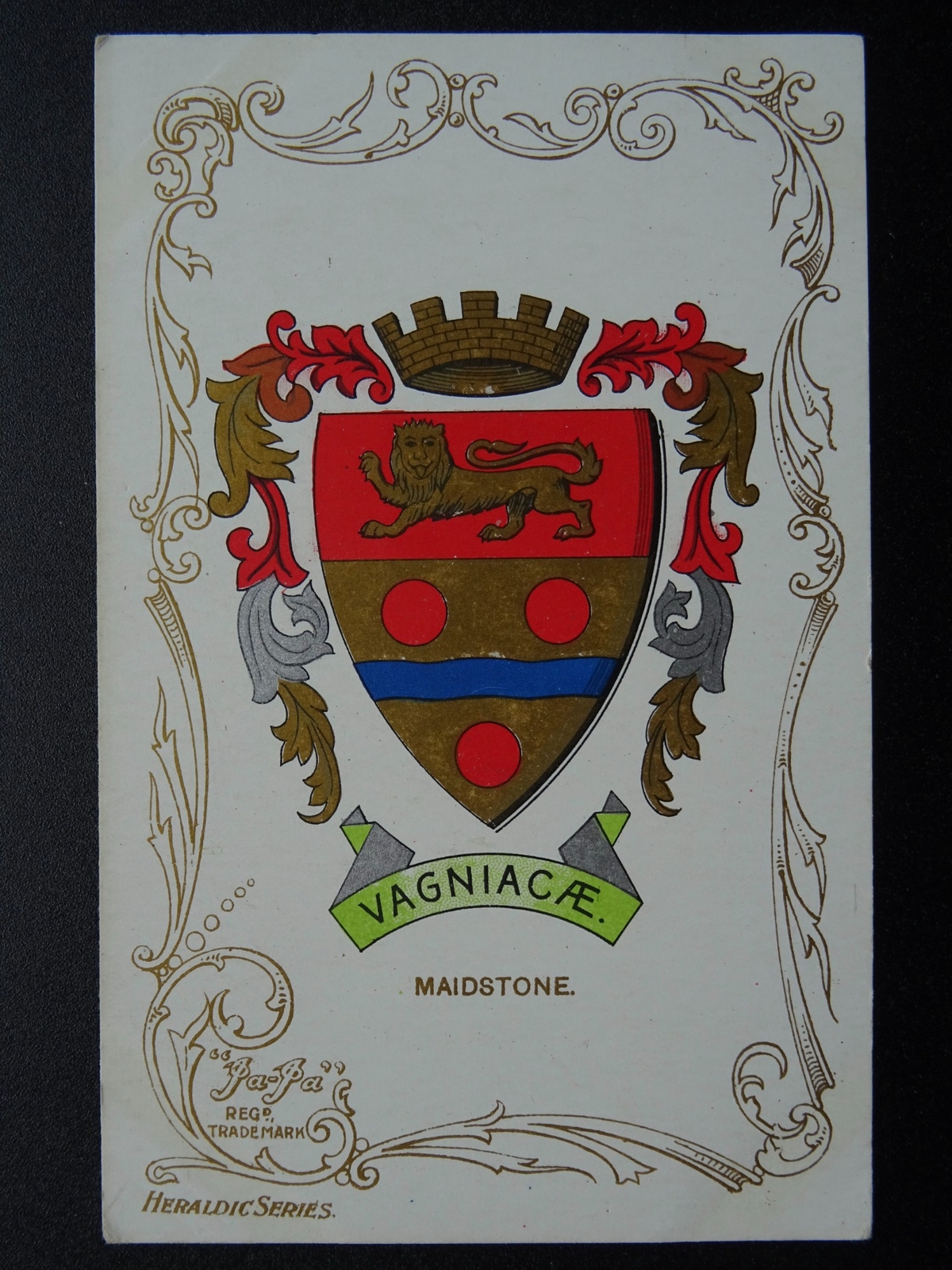 Kent MAIDSTONE Heraldic Coat of Arms c1905 Postcard by Ja Ja | eBay UK