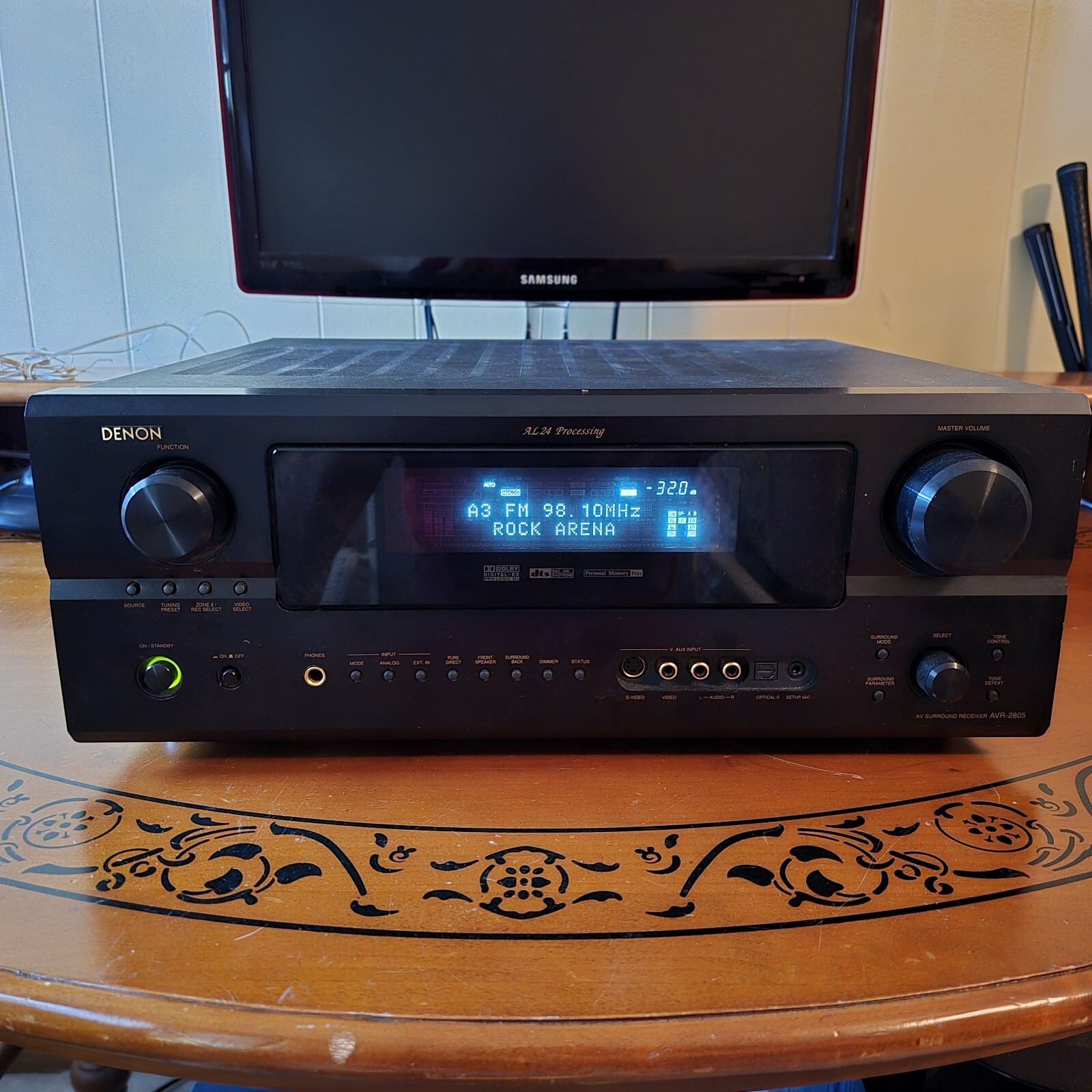 Denon AVR-2805 7.1 Channel AV Surround Receiver Phono Input Tested EB ...
