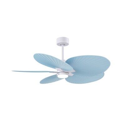 Matthews Fan Alessandra Tropical 5-Bld Fan, LED, White/Blue - AKTPLK ...
