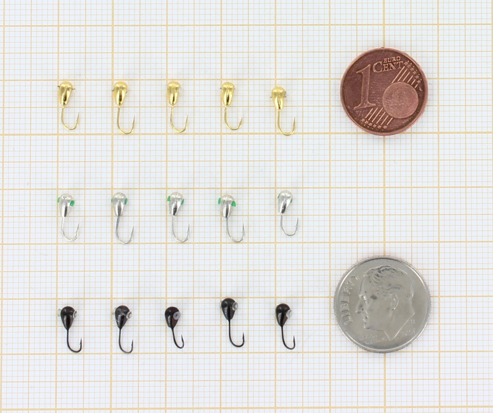 Tungsten Ice Fishing Jigs - Marmooska Winter Jig Heads (Hook #20 ...