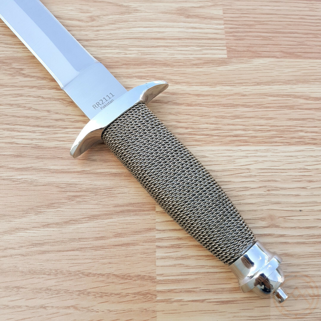 Rough Ryder Fixed Dagger 9" Double Edge Stainless Blade Wire Wrapped ...