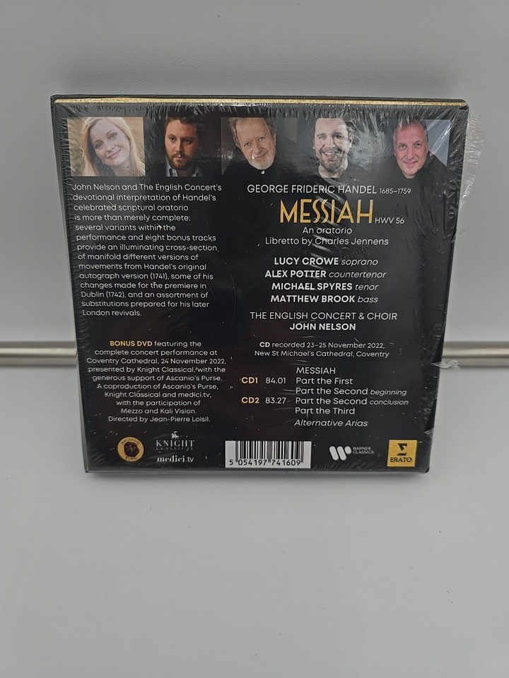 Handel Messiah CD & DVD Set New and Sealed | eBay