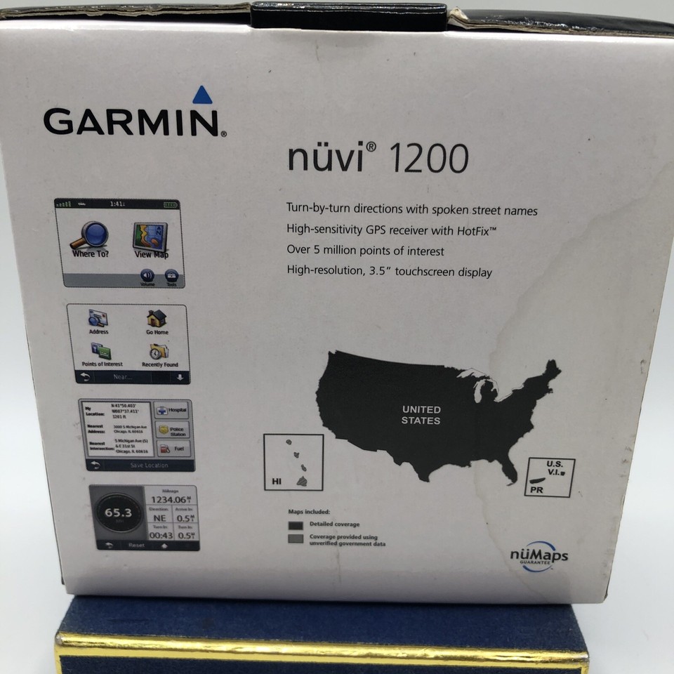 NEW Garmin nuvi 1200 Automotive GPS Navigation Retro New Sealed (2008 ...